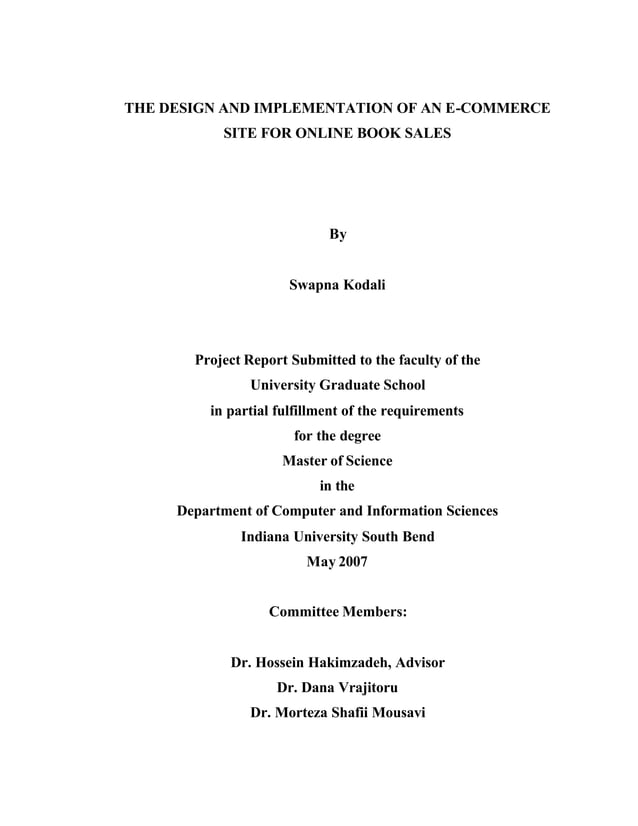 Book sales ecommerce project plan example | PDF | Web Development | Internet