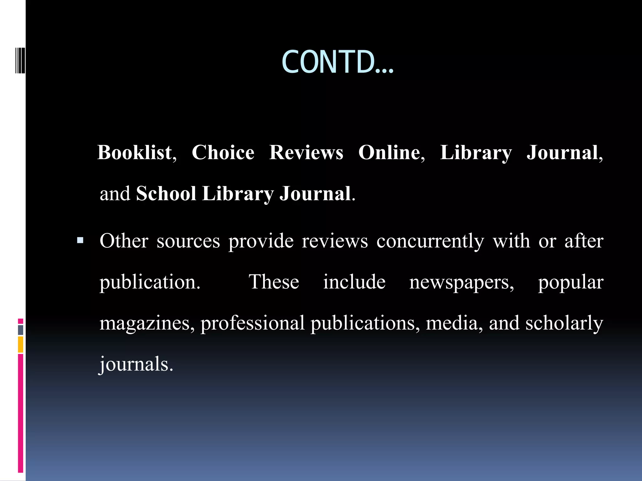 Book Selection Tools | PPTX