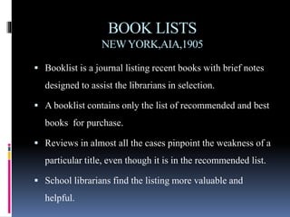 Book Selection Tools | PPTX