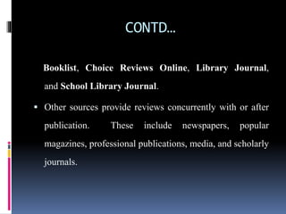Book Selection Tools | PPTX