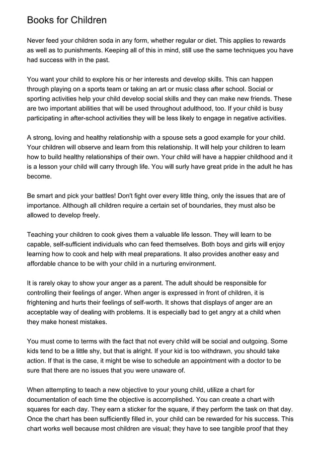 Books for Children | PDF