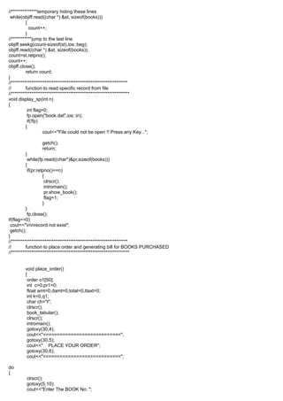 BOOK SHOP SYSTEM C++ | DOC