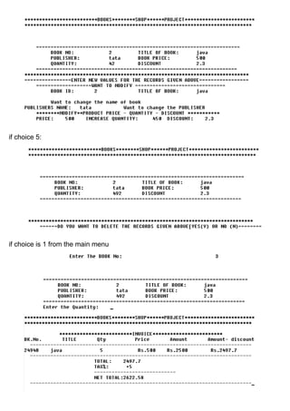 BOOK SHOP SYSTEM C++ | DOC
