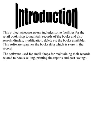 BOOK SHOP SYSTEM C++ | DOC