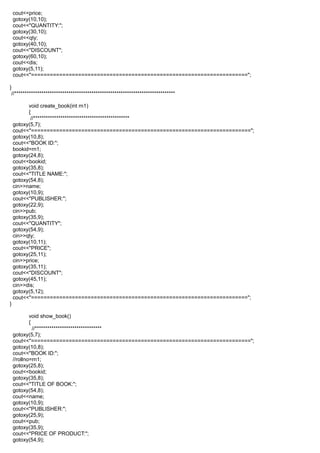 BOOK SHOP SYSTEM C++ | DOC