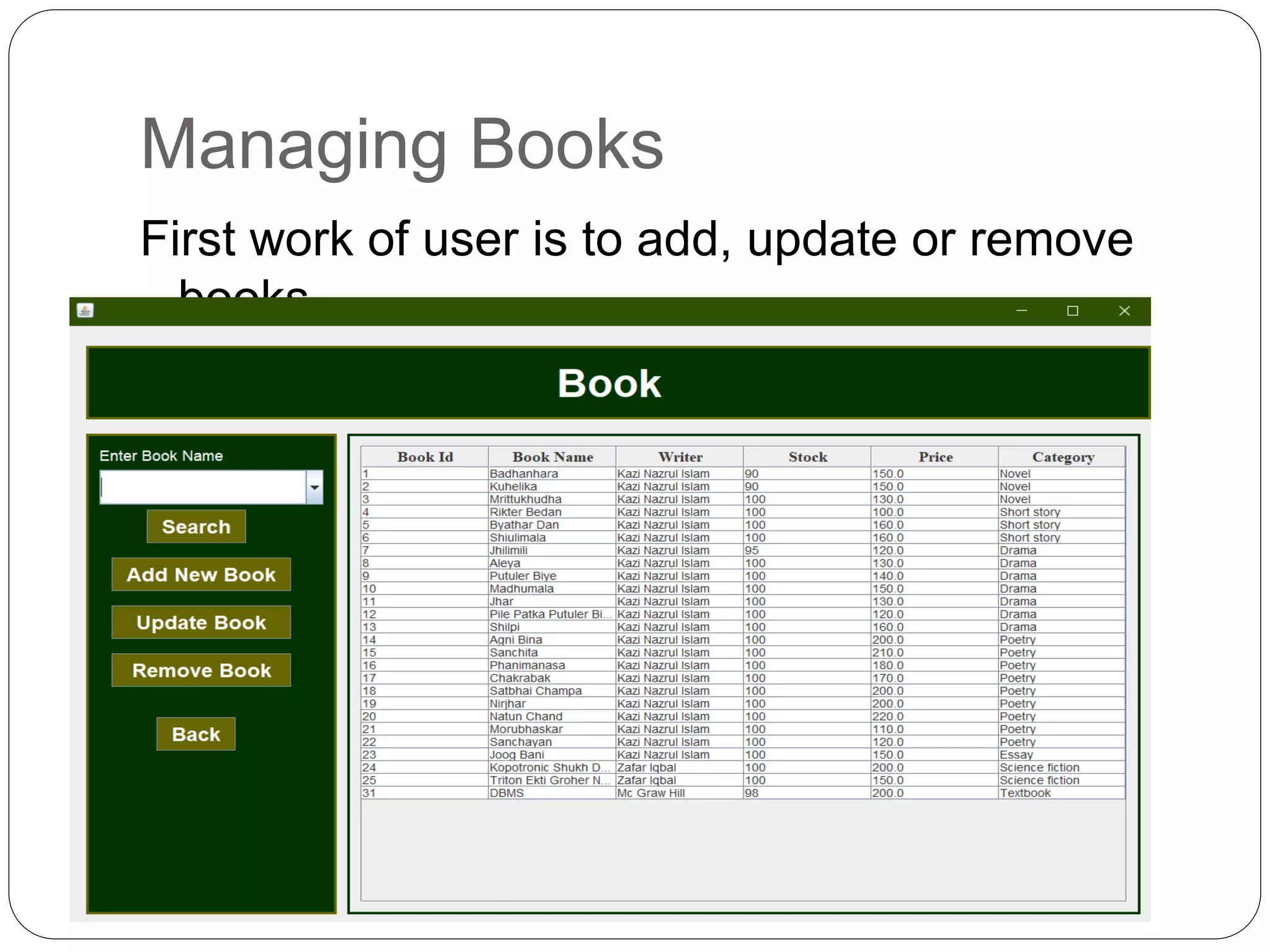 Book Shop Management System | PPTX