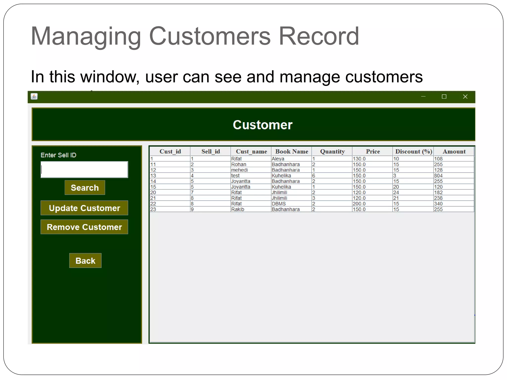 Book Shop Management System | PPTX