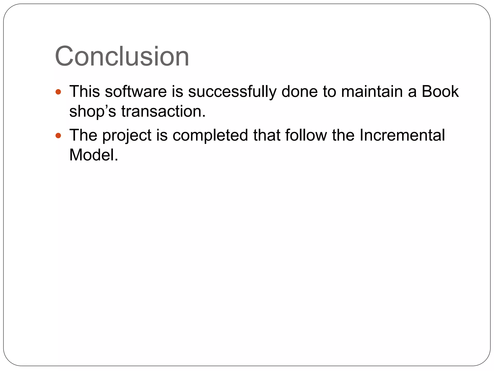 Book Shop Management System | PPTX