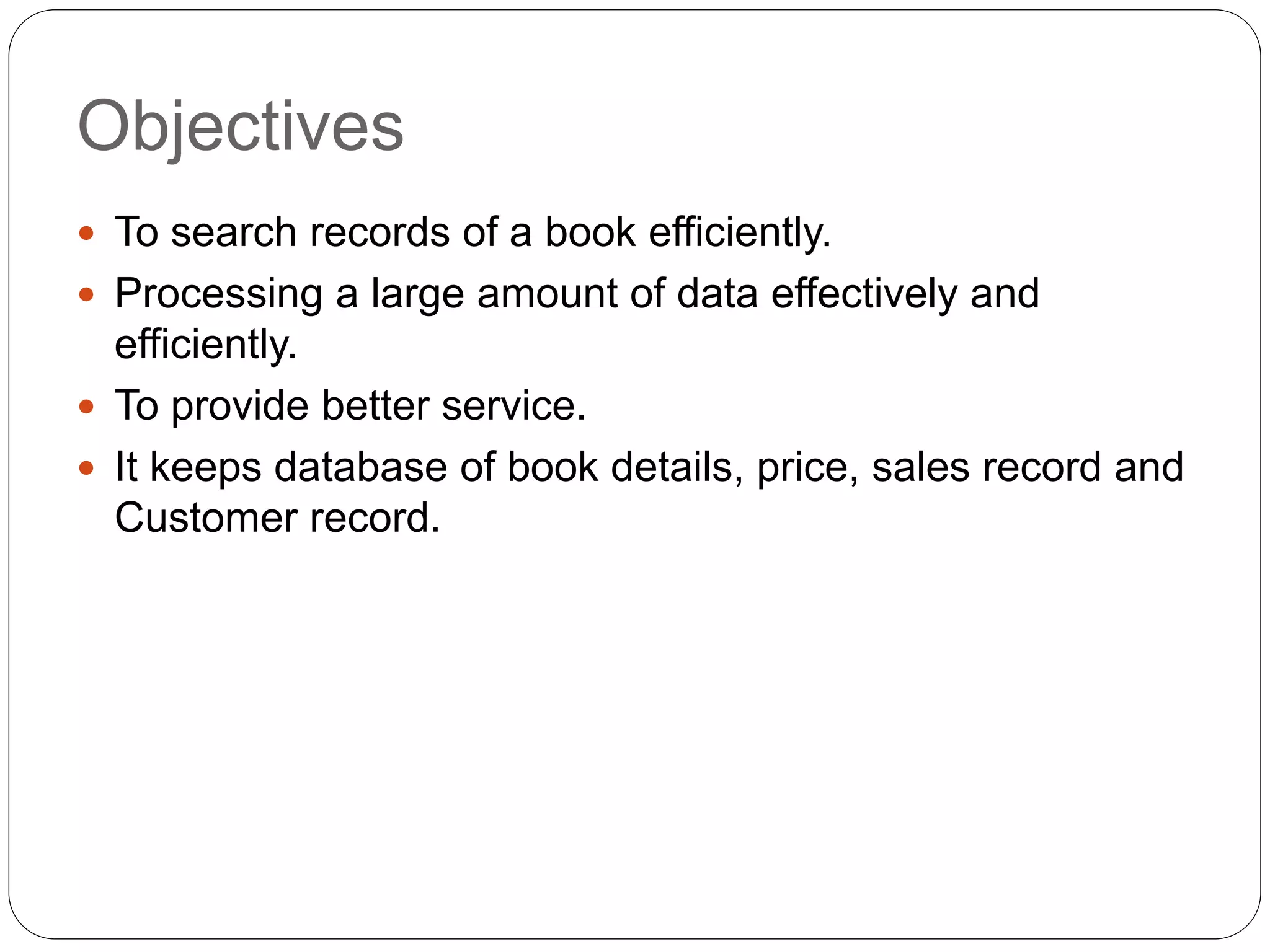 Book Shop Management System | PPTX