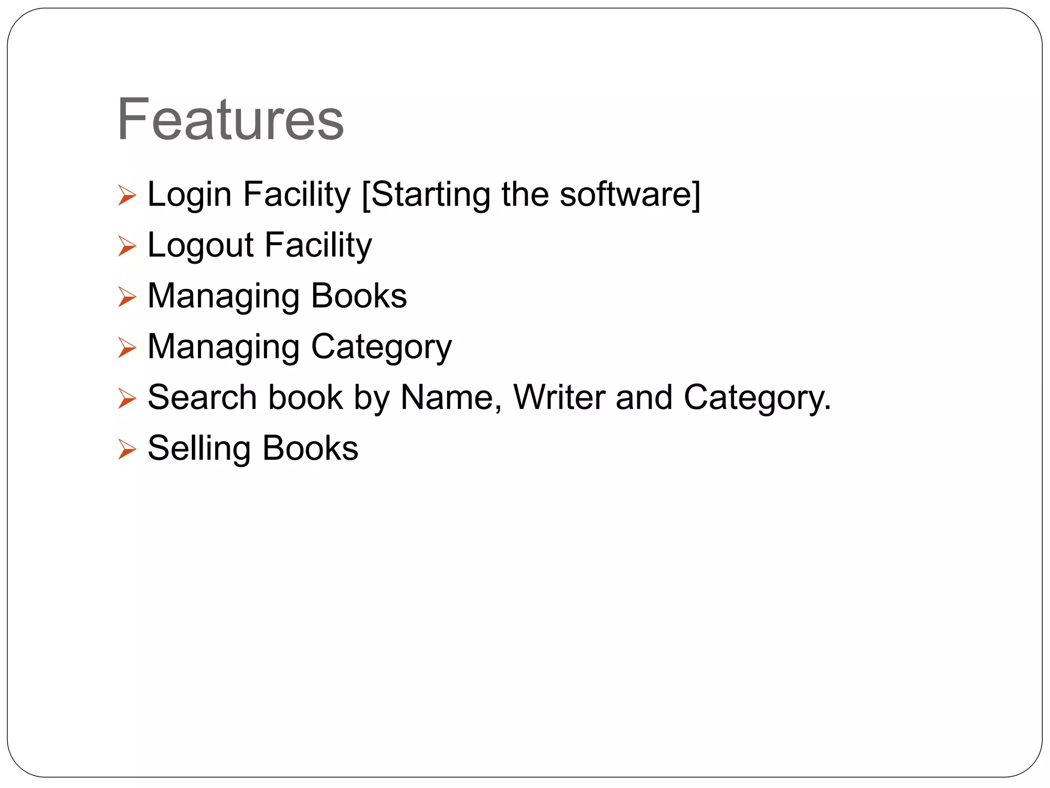 Book Shop Management System | PPTX | Databases | Computer Software and ...