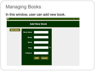 Book Shop Management System | PPTX