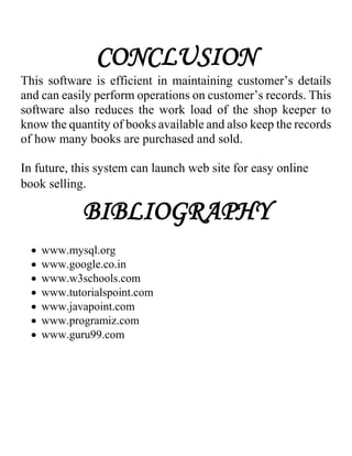 BOOK SHOP SYSTEM Project in Python | PDF | Databases | Computer Software and Applications