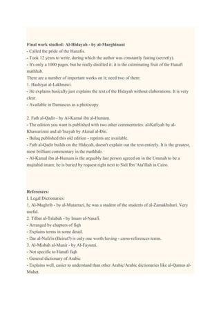 Books of hanafi | PDF