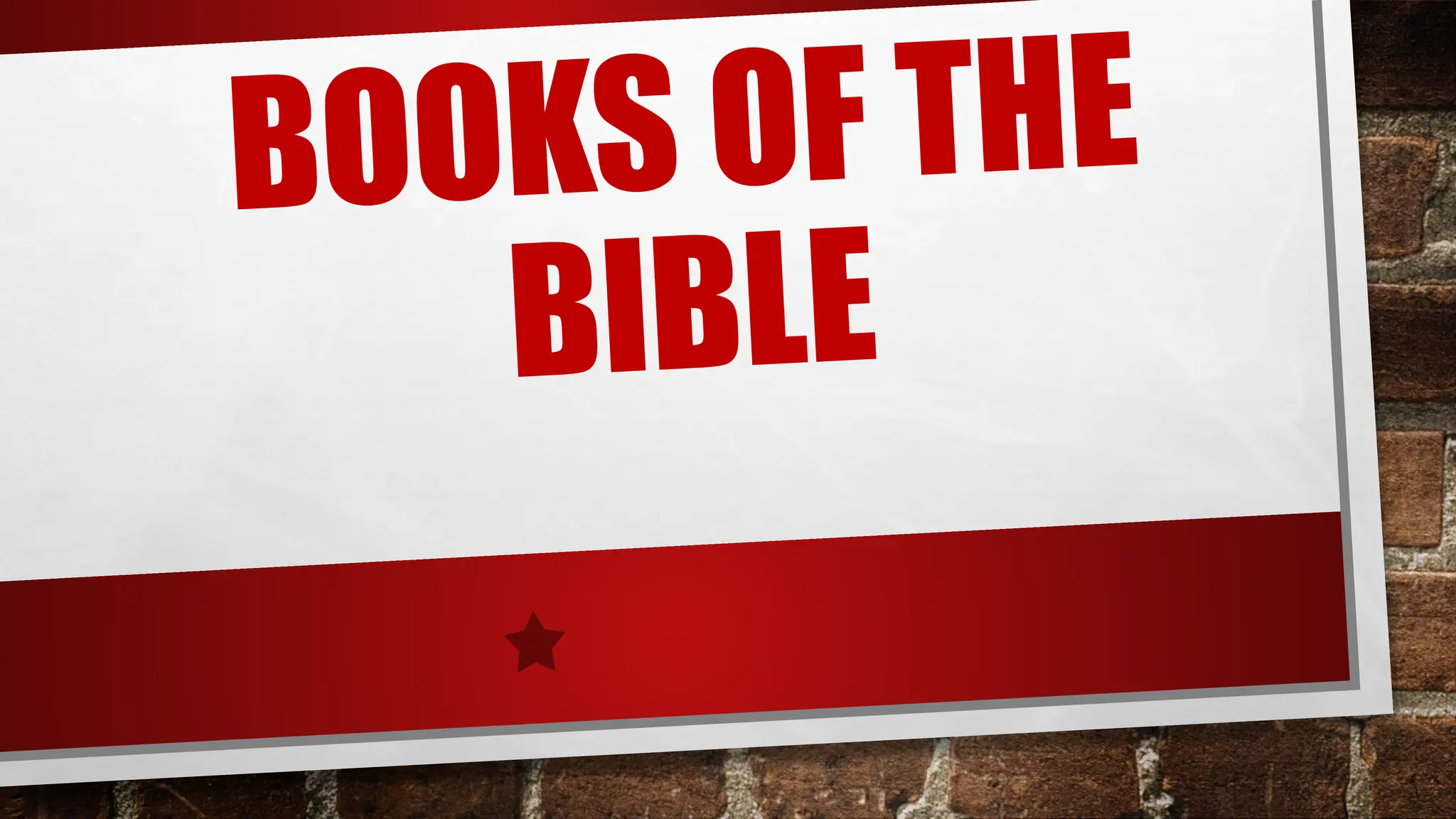 The Books of the Bible (Old and New Testament) | PPTX