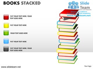 Books stacked powerpoint ppt templates. | PDF | Technology & Computing