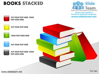 Books stacked powerpoint ppt templates. | PDF | Technology & Computing