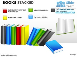 Books stacked powerpoint ppt templates. | PDF | Technology & Computing