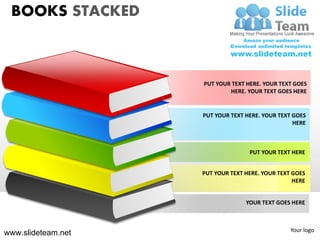 Books stacked powerpoint ppt templates. | PDF | Technology & Computing