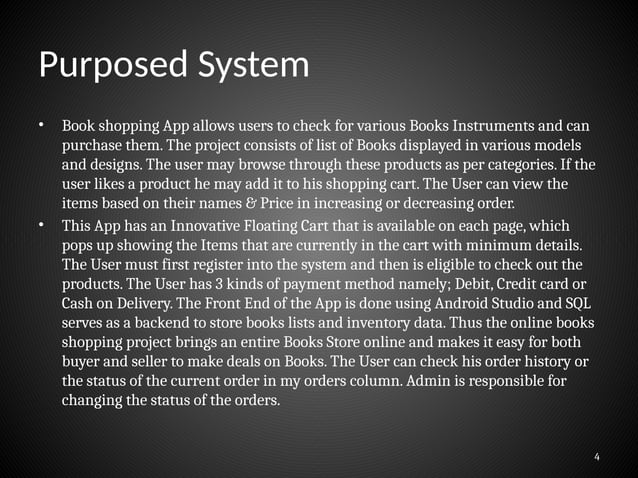 The Bookstore management system with .pptx
