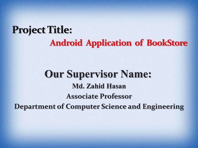 Book store application presentation | PPT