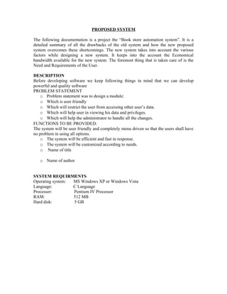 Book store automation system | DOC | Operating Systems | Computer ...