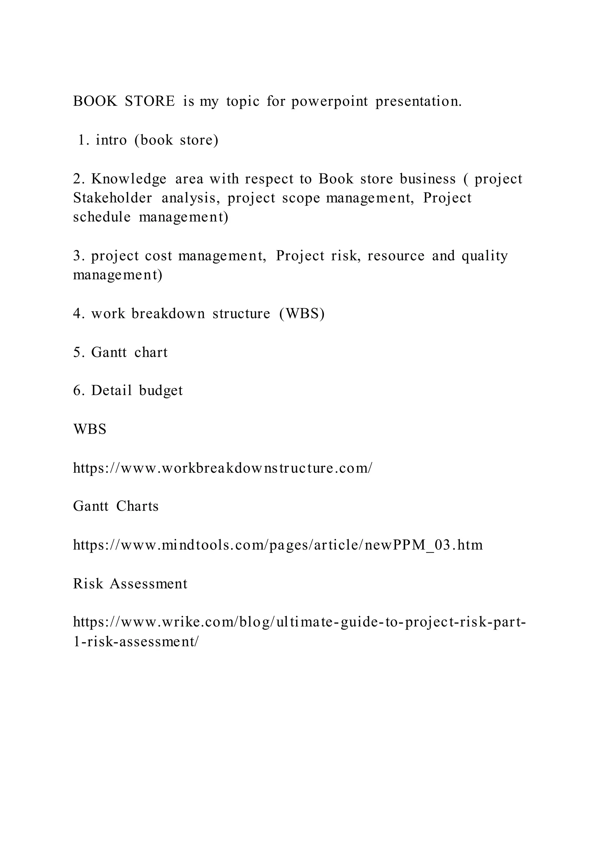 Book store is my topic for powerpoint presentation. 1. intro (bo | PDF