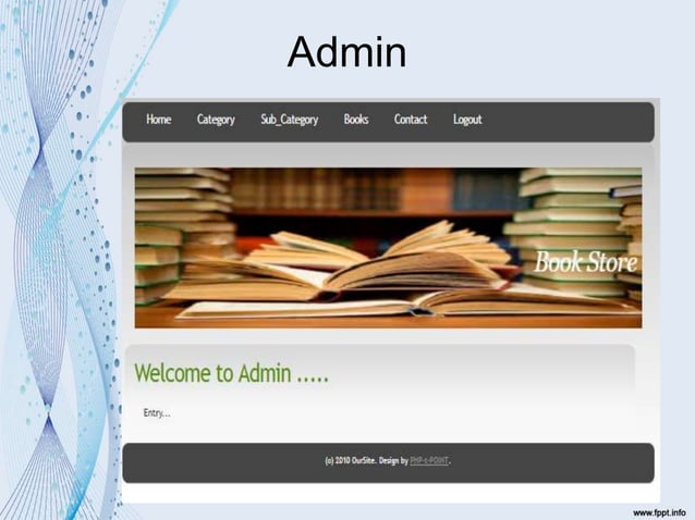 Book Store Php Ppt