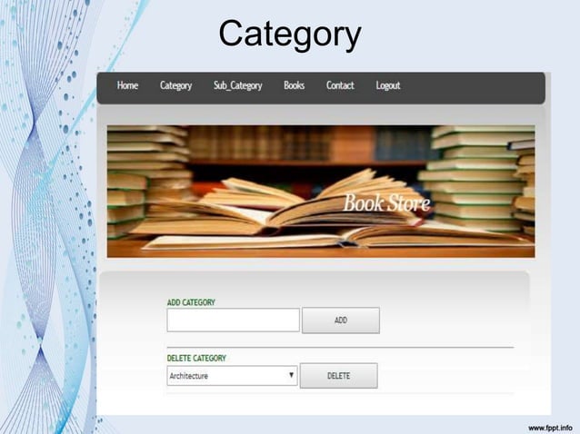 Book store php ppt