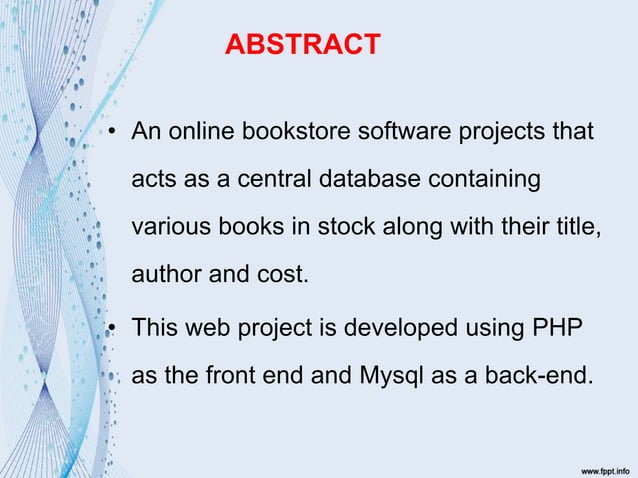 Book Store Php Ppt