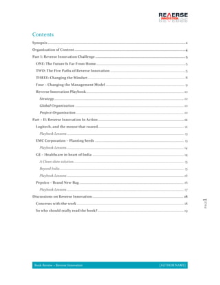 Book Summary - Reverse Innovation (Document) | PDF | Computing | Technology & Computing