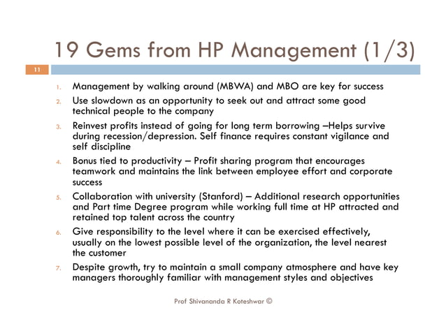 Book Summary -The HP Way | PDF