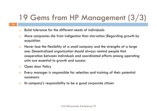 Book Summary -The HP Way | PDF