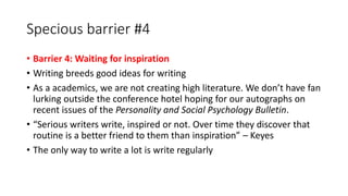 How to write a lot by Paul Silvia | PPTX