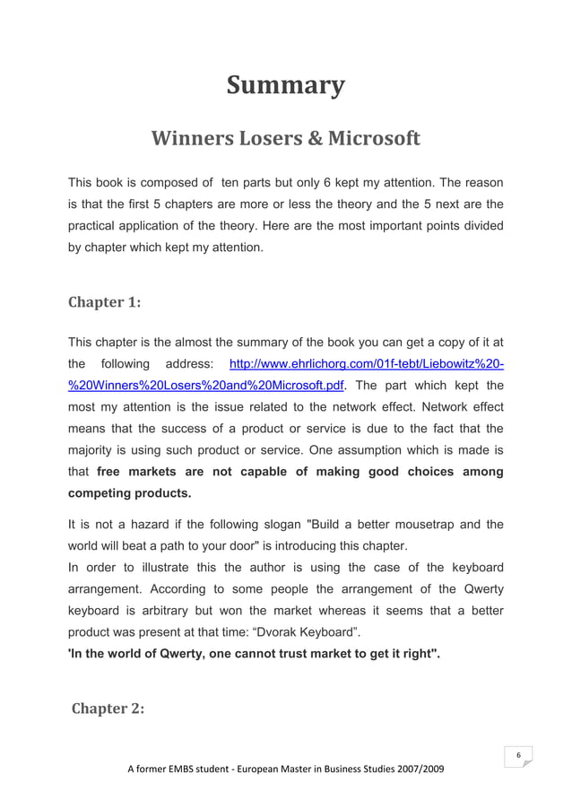 Book Summary Report Example | PDF | Computing | Technology & Computing