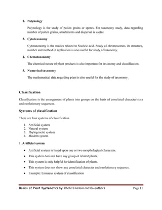 plant systematics and morphological characters of leaves,roots,stem ...