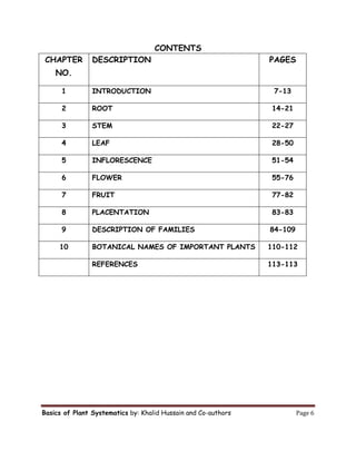 plant systematics and morphological characters of leaves,roots,stem ...