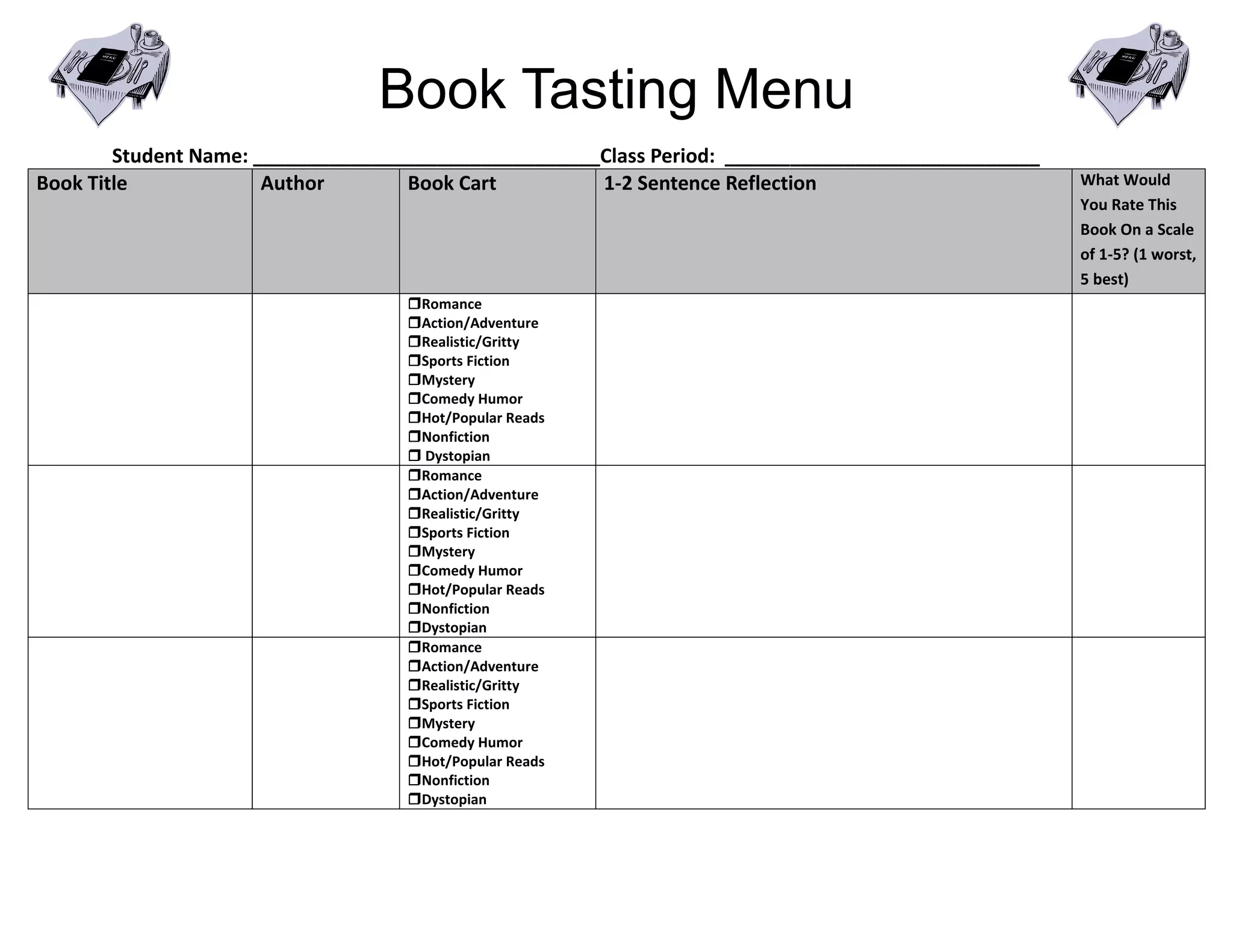 Book Tasting Menu/Ticket | DOCX