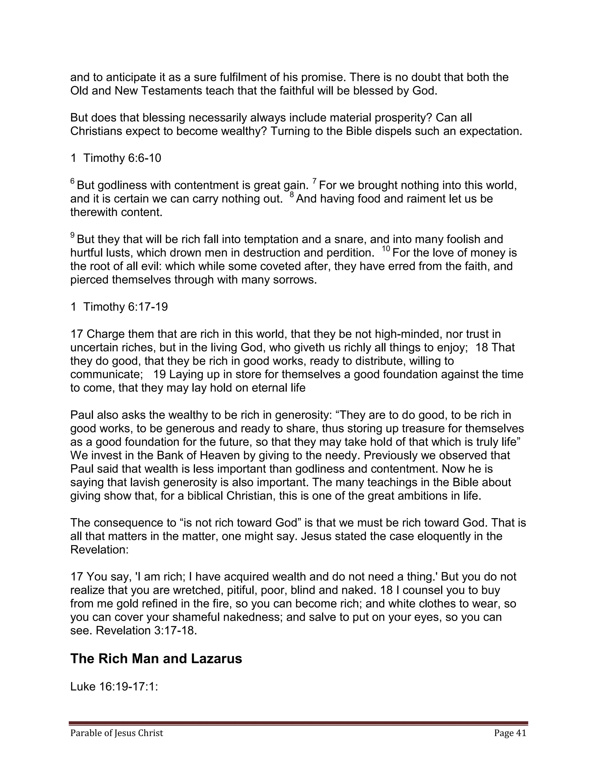 The parables of our Lord Jesus Christ elaborated in depth | PDF