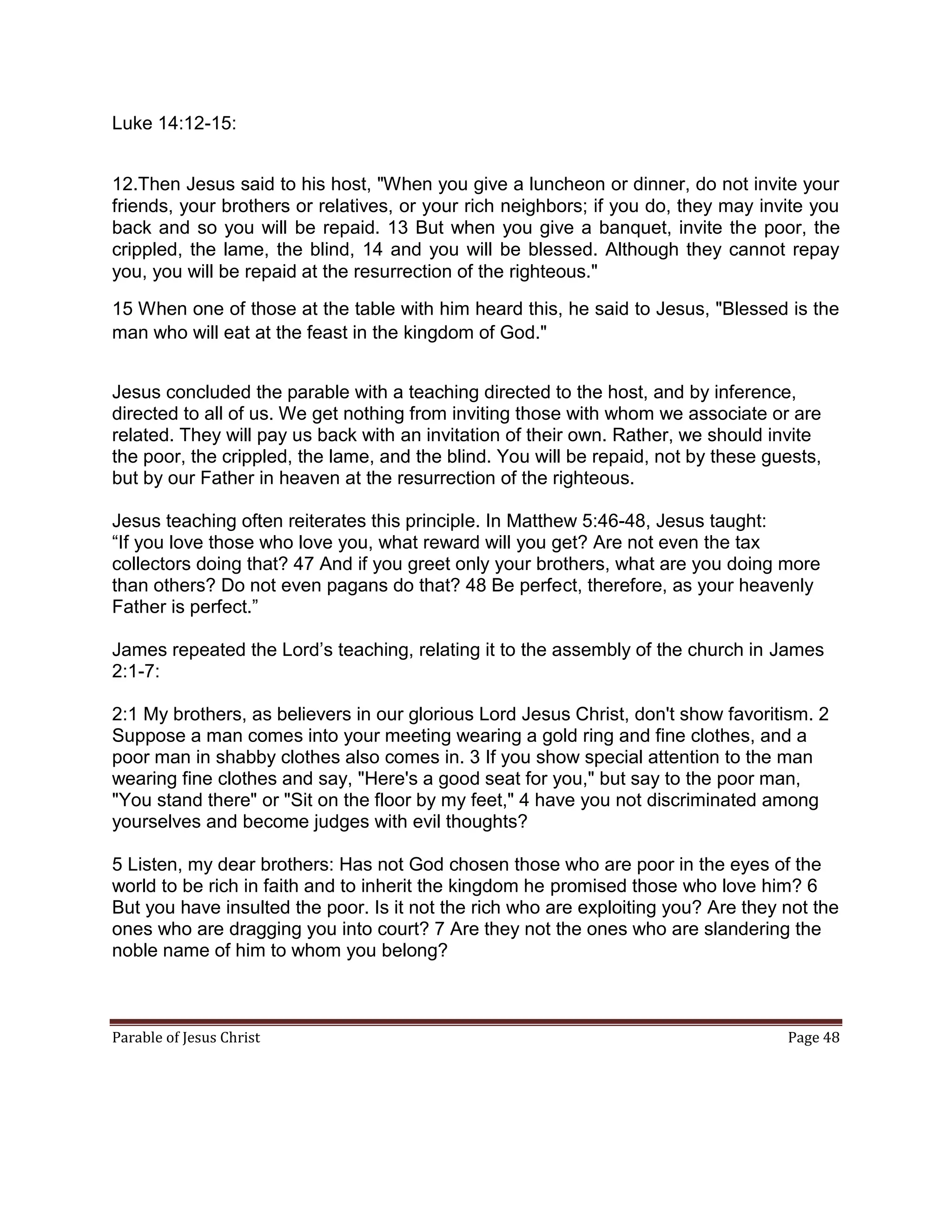 The parables of our Lord Jesus Christ elaborated in depth | PDF