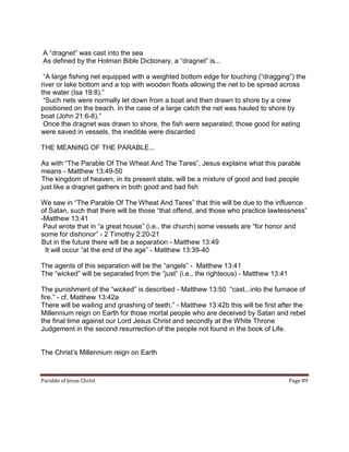 The parables of our Lord Jesus Christ elaborated in depth | PDF
