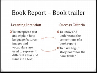 Book Trailer Intro | PPT