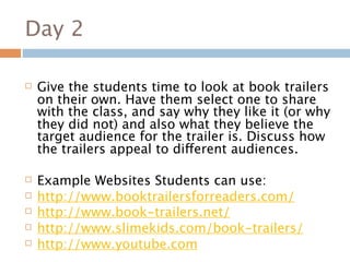 Book trailer Lesson Plan Project | KEY