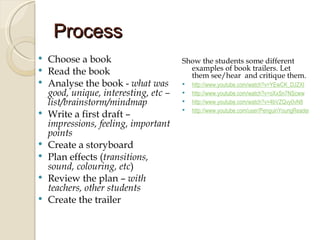 Book trailers: Our process | PPT