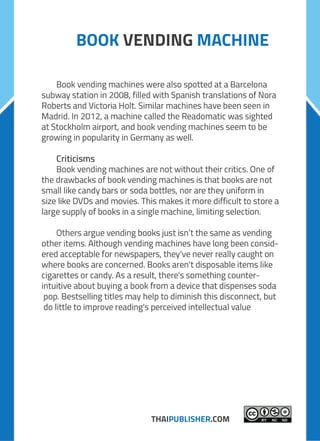 Book vending machine | PDF