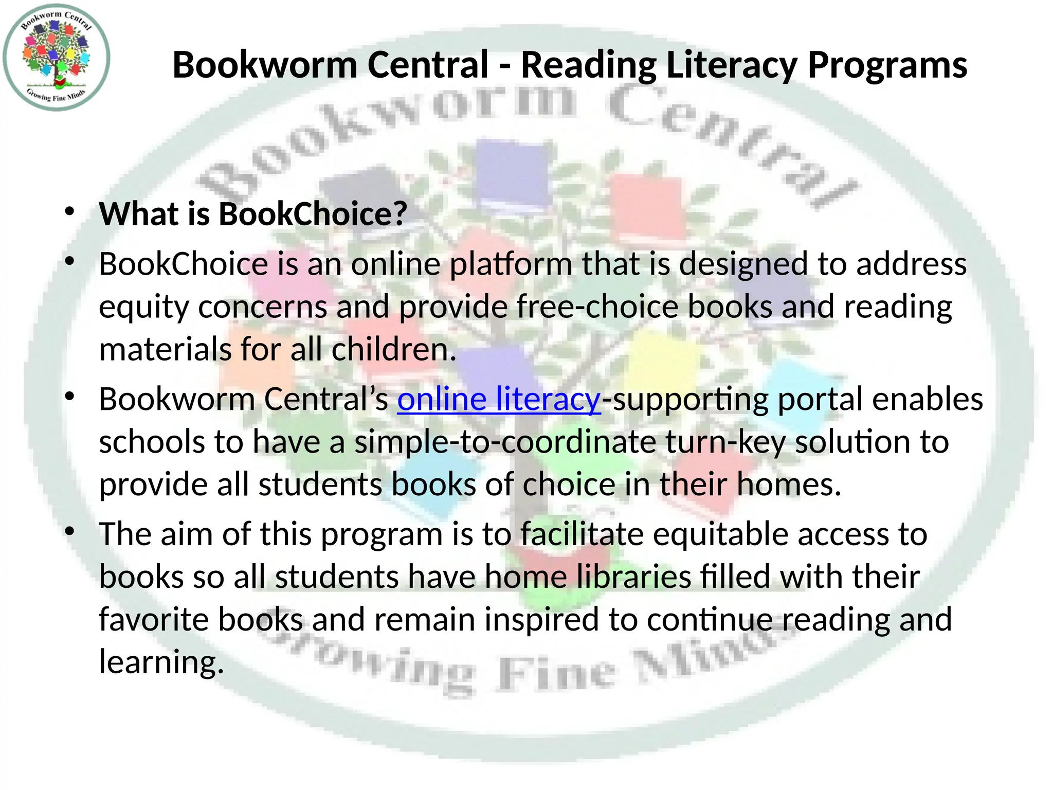 Bookworm Central - Reading Literacy Programs | PPT