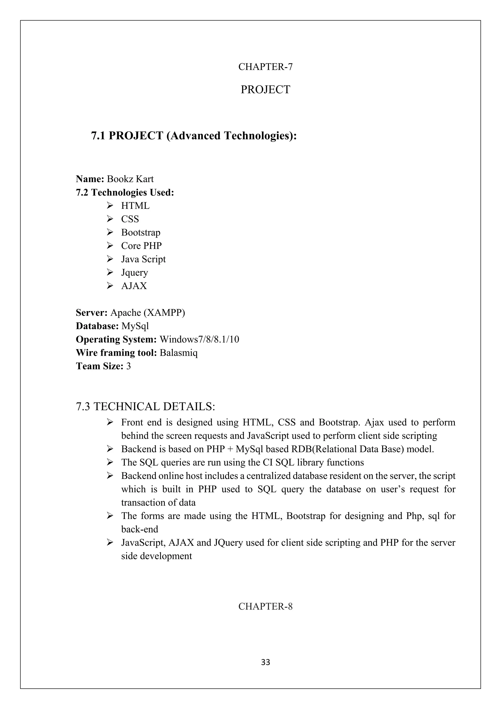 e-commerce web development project report (Bookz report) | PDF