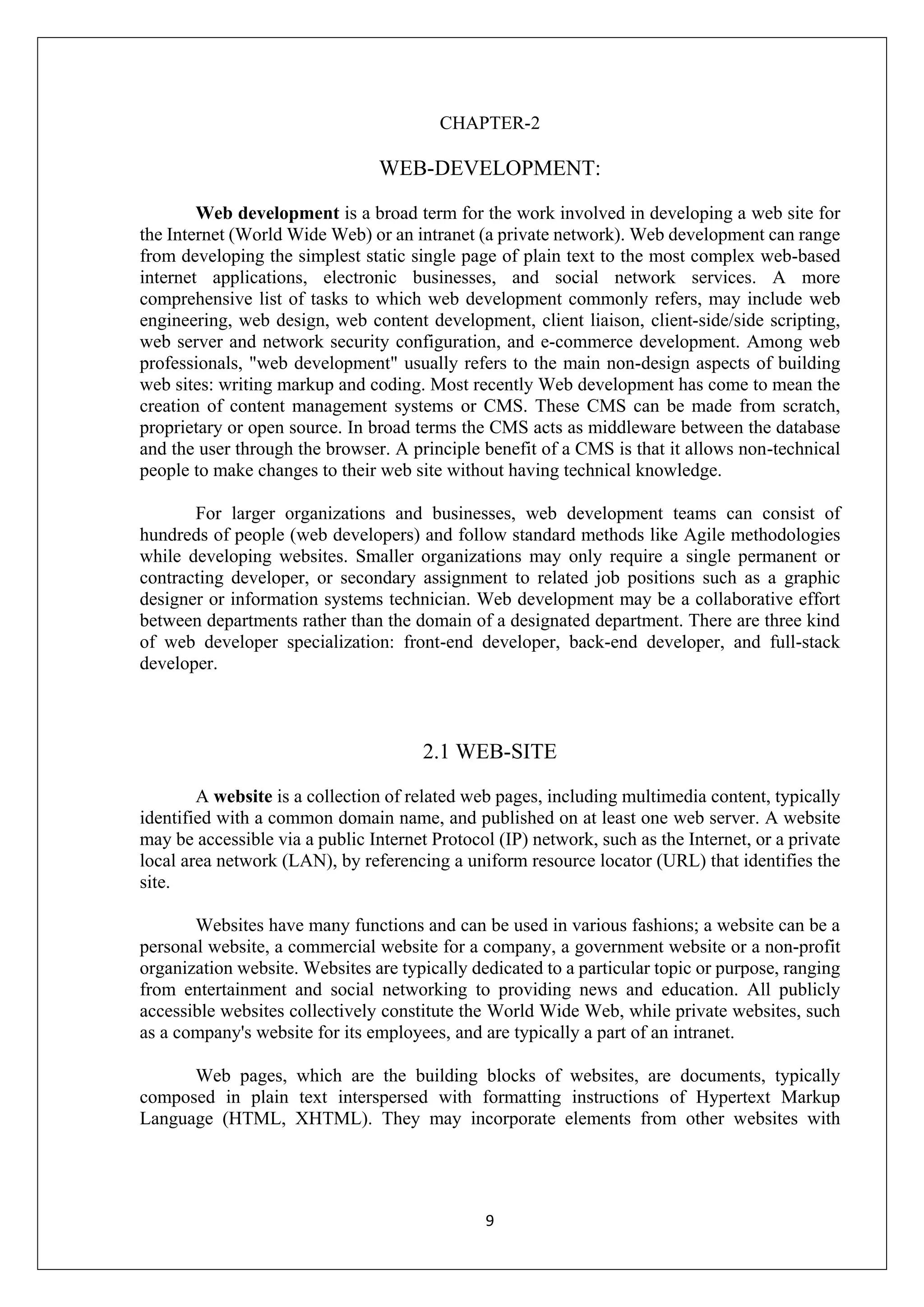 e-commerce web development project report (Bookz report) | PDF