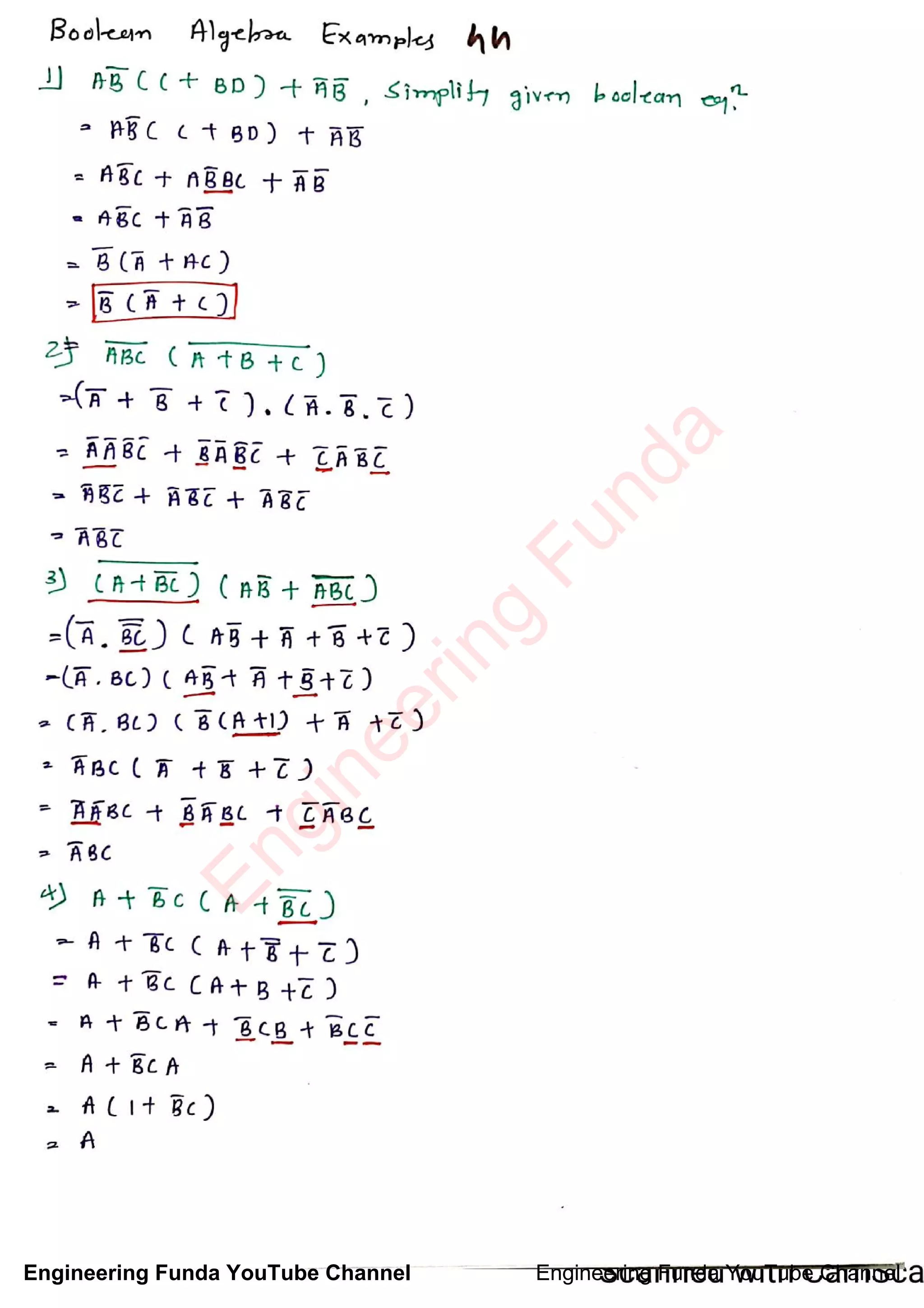 Boolean Algebra | PDF | Technology & Computing