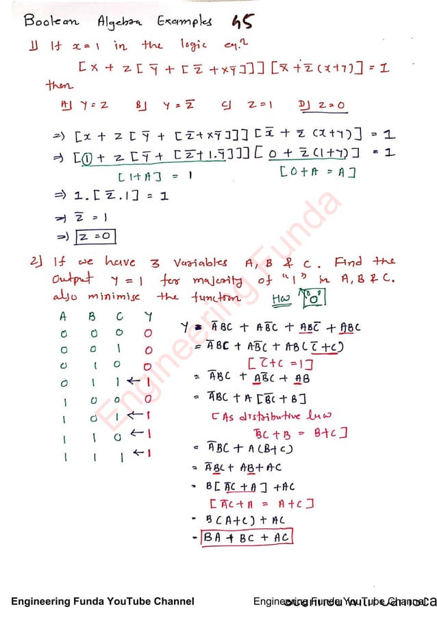 Boolean Algebra | PDF | Technology & Computing
