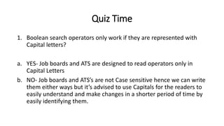 BooleanSearch for HR and Staffing/RPO recruiters | PPTX